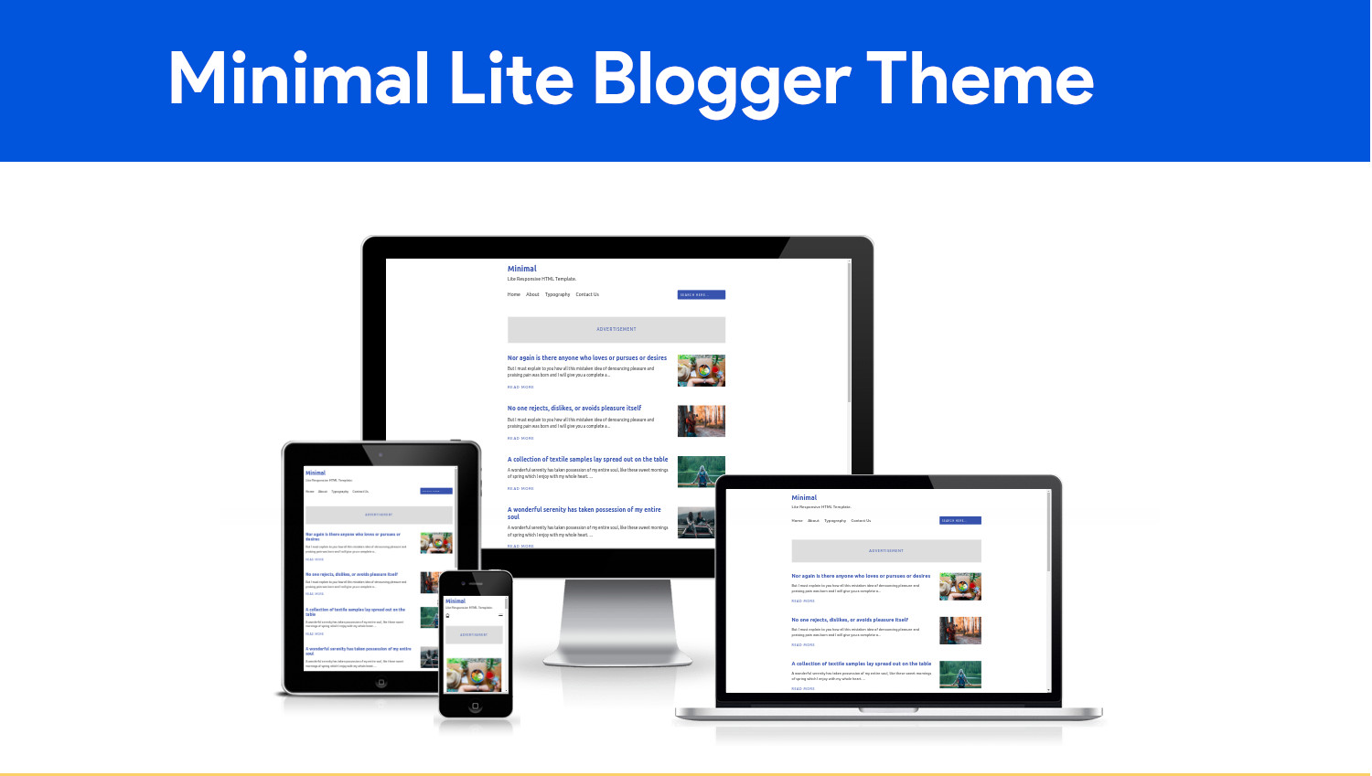 Download Minimal Lite Clean Responsive Blogger Theme (Template)